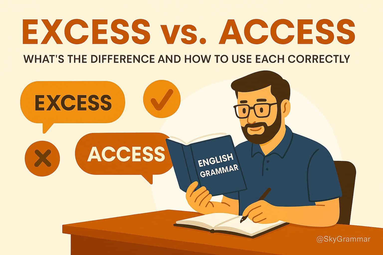 Excess vs. Access: How to Use Each Word Correctly - SkyGrammar